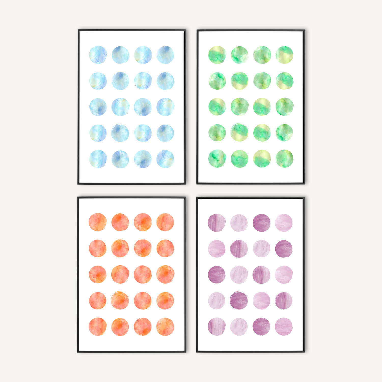 Watercolor Dots - Scandinavische Poster en Print - MDRN HOME - Koop ...