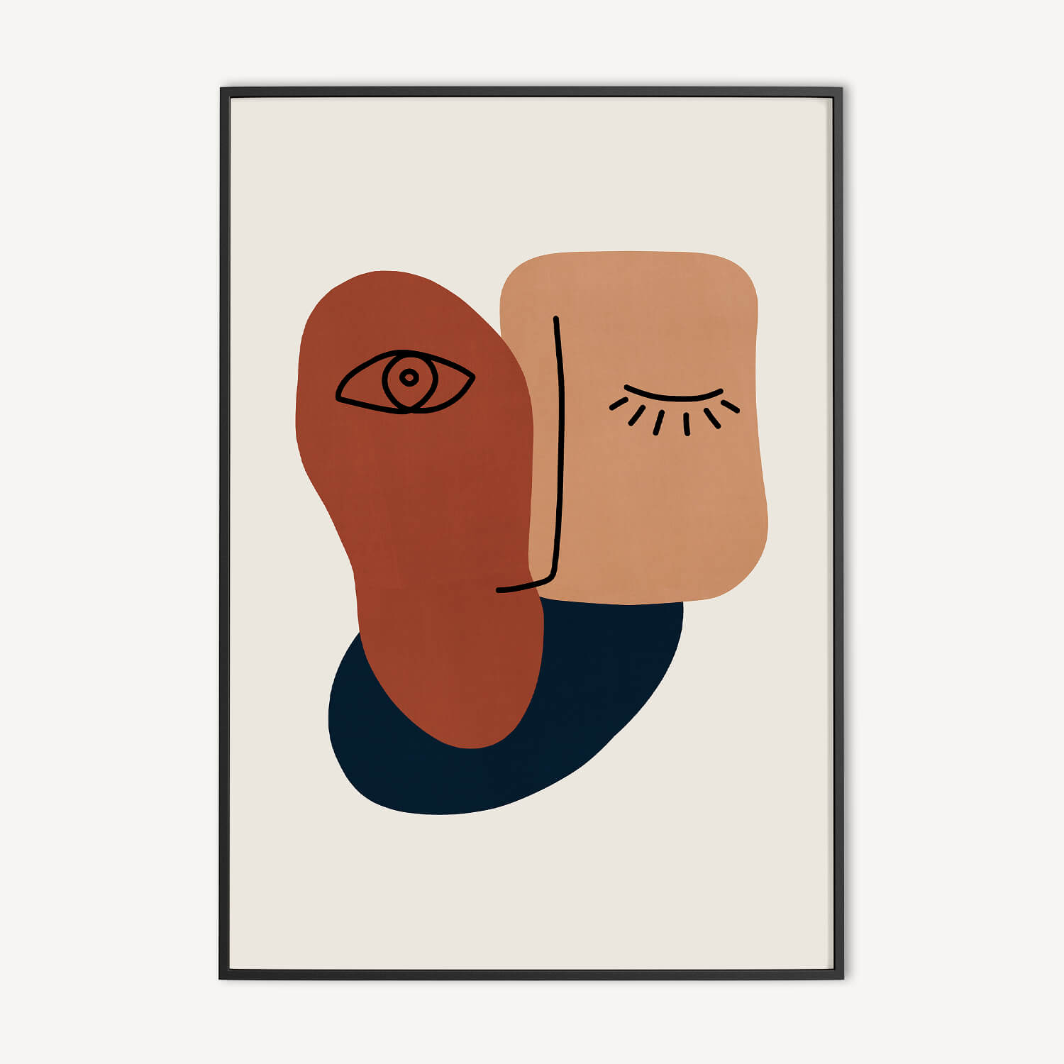 Shapes with Face - Abstracte Poster en Print - MDRN HOME - Koop Posters ...