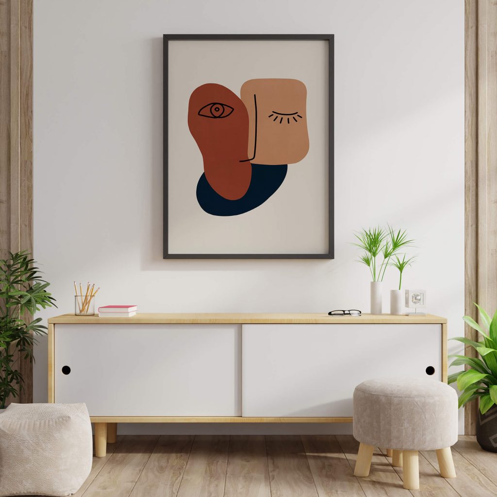 Shapes with Face - Abstracte Poster en Print - MDRN HOME - Koop Posters ...