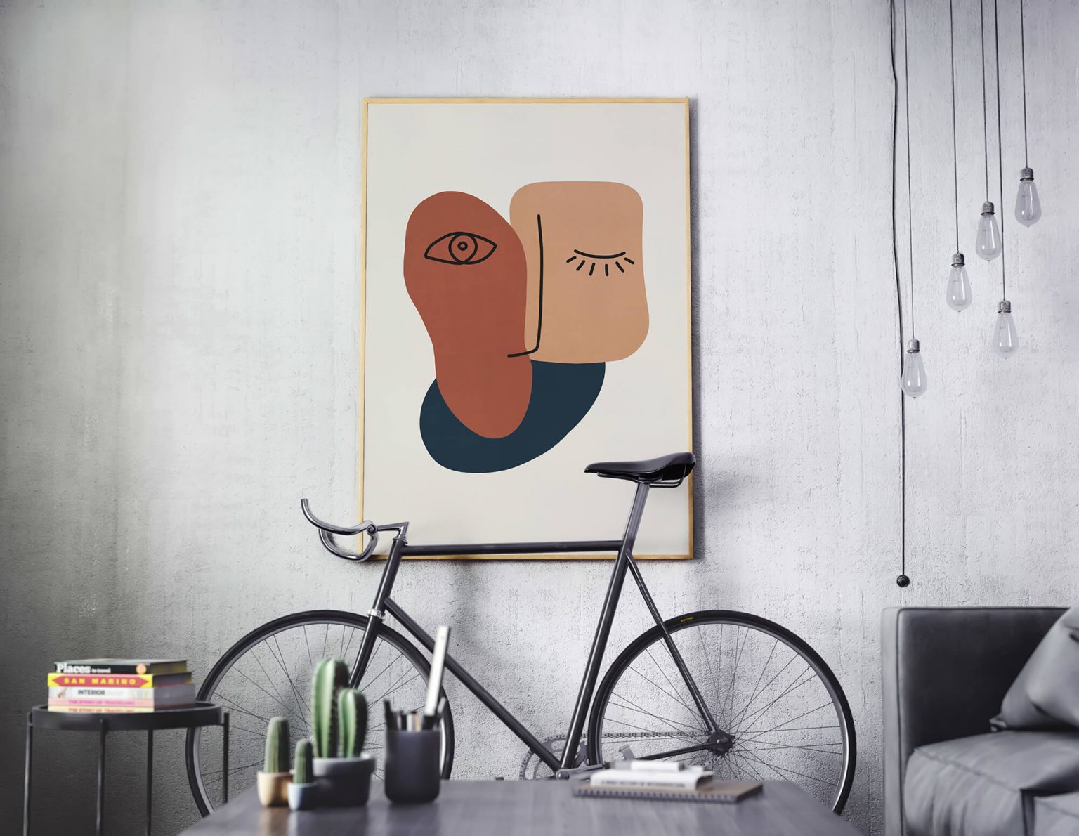 Shapes with Face - Abstracte Poster en Print - MDRN HOME - Koop Posters ...