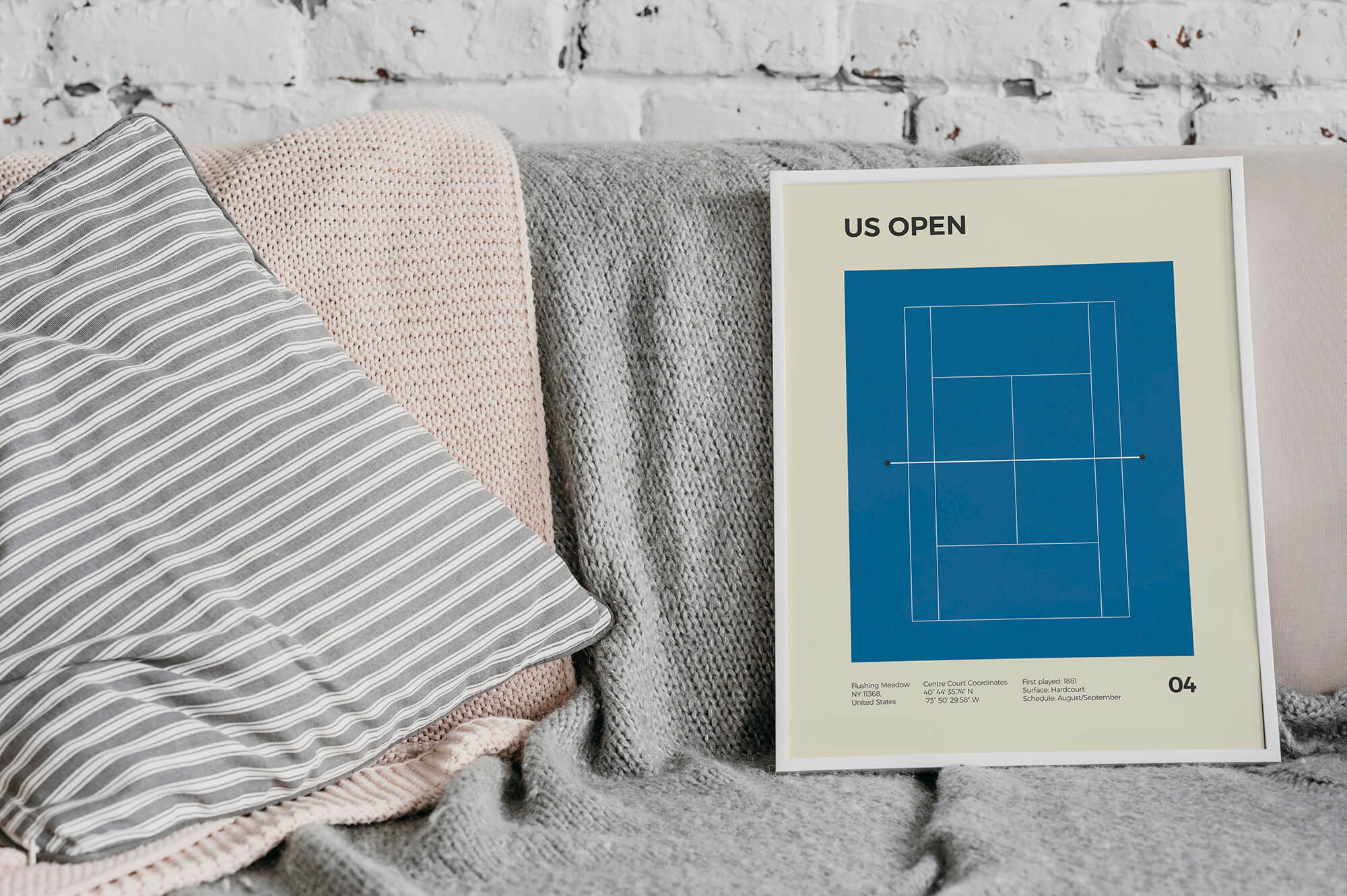 US Open Grand Slam Tennis Poster en Print | MDRN HOME – Koop Posters Online