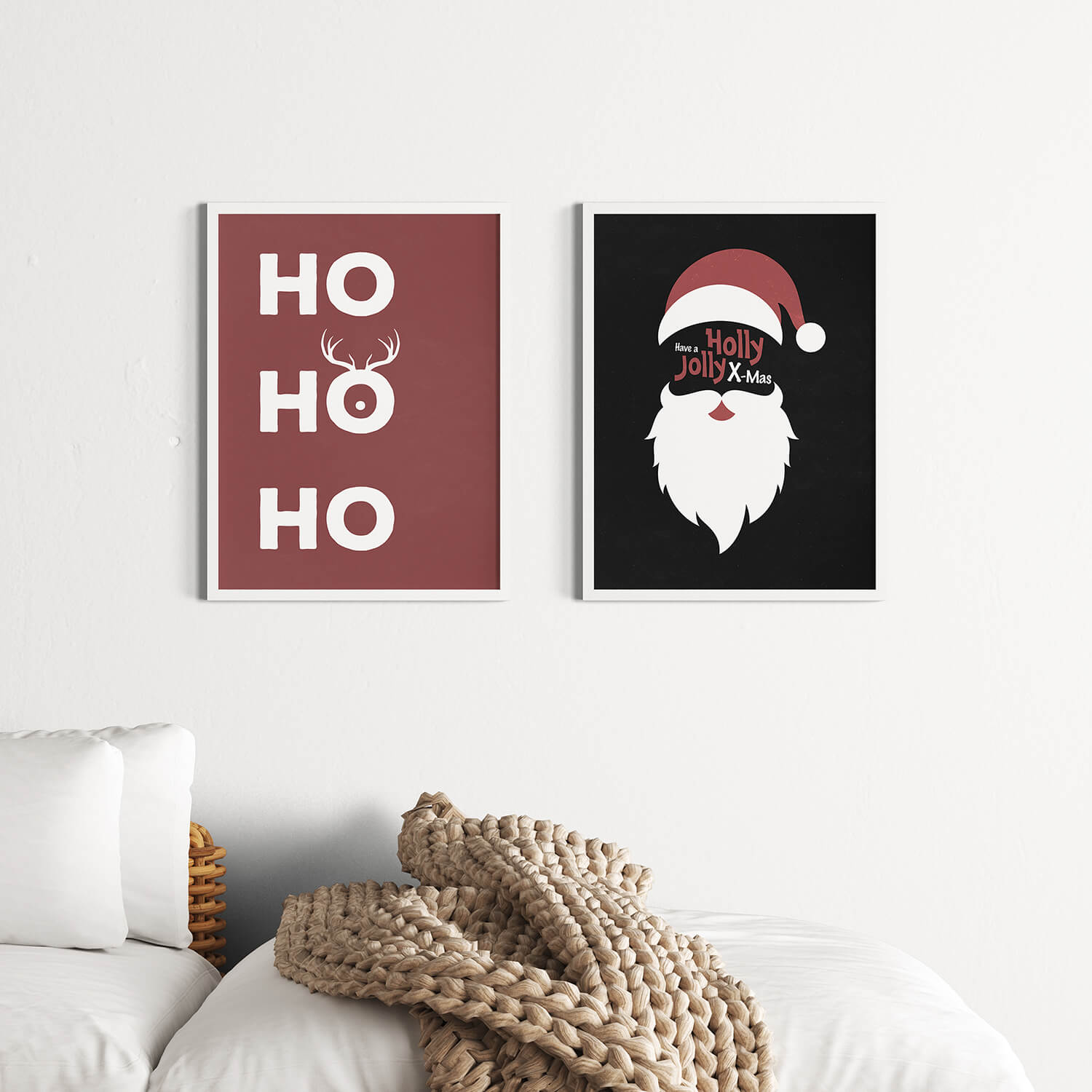 Kerst Poster Set met Industriele Stoere Look