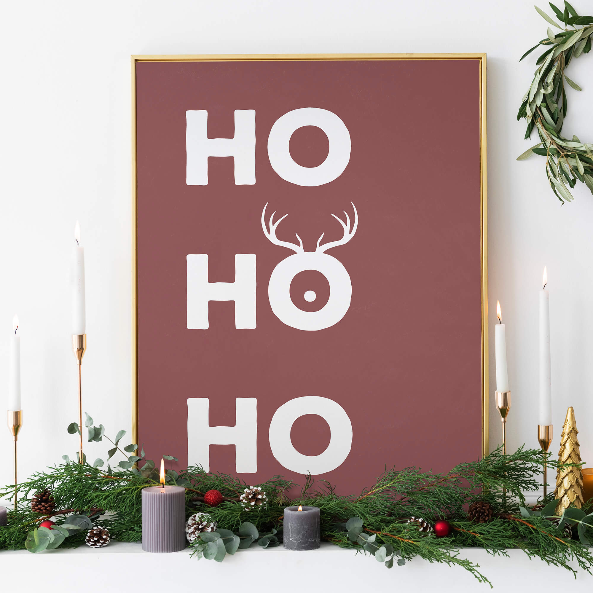 Ho Ho Ho - Scandinavische Kerst Poster en Print - MDRN HOME - Koop ...