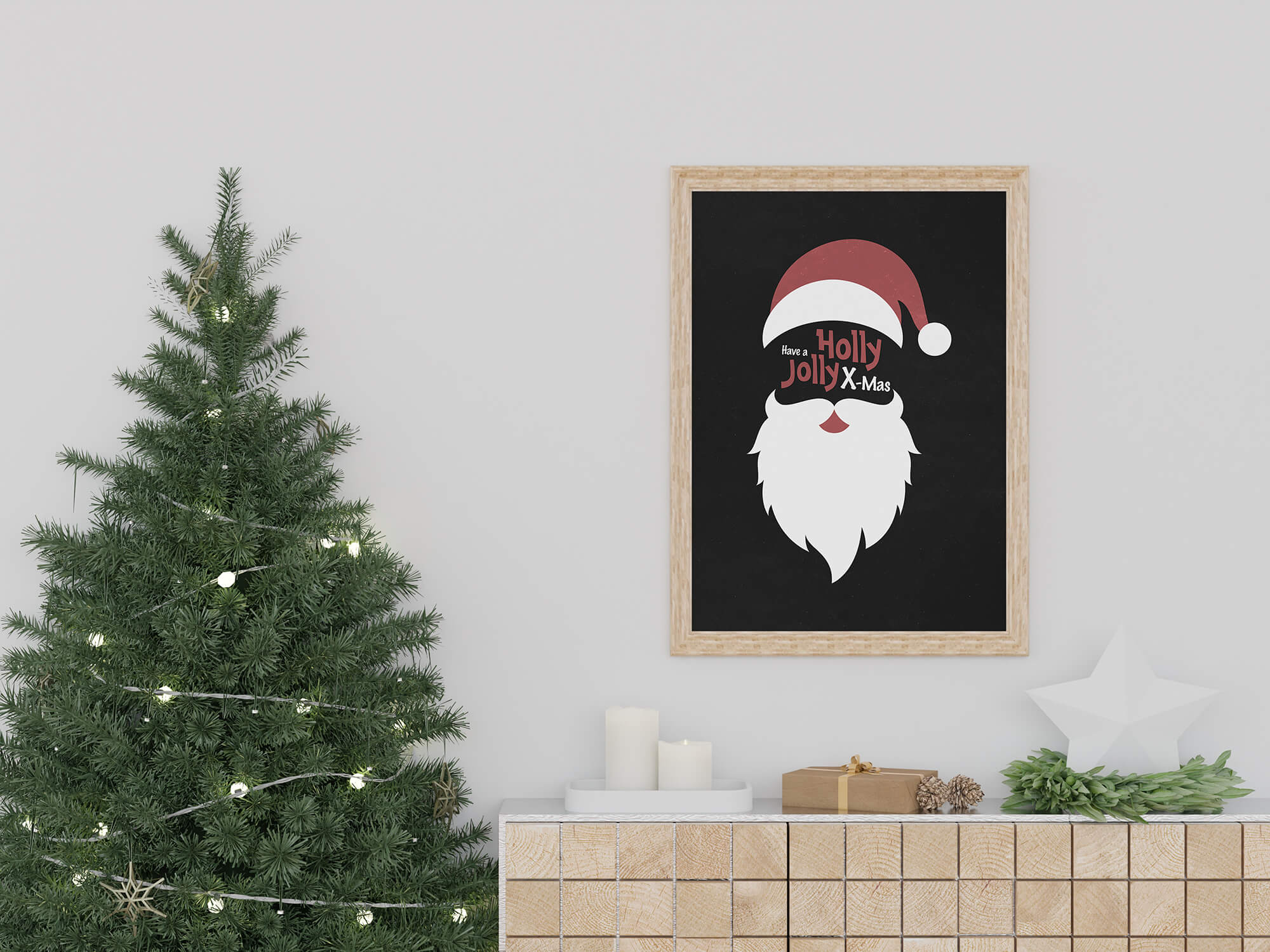 Holly Jolly - Scandinavische Kerst Poster en Print - MDRN HOME - Koop ...