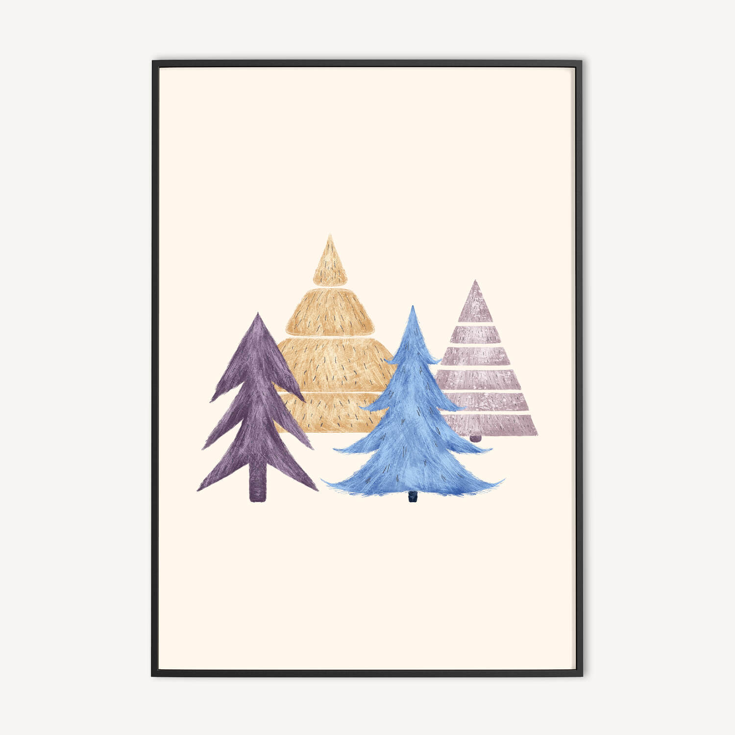 Scandi Trees - Scandinavische Kerst Poster en Print - MDRN HOME - Koop ...